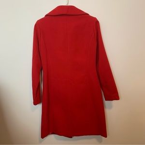 Linea Domani | Jackets & Coats | Red Car Coat With Red Rosettes Around ...